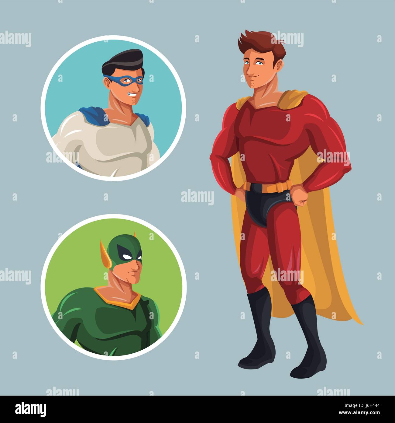 superhero protecting justice characters comic Stock Vector Image & Art ...