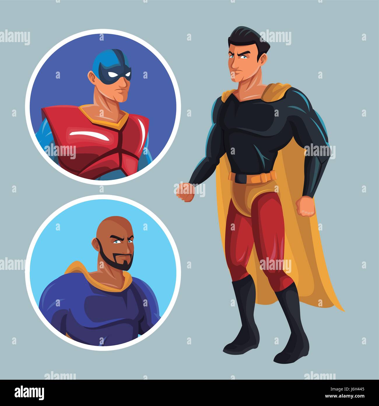 superhero protecting justice characters comic Stock Vector Image & Art ...