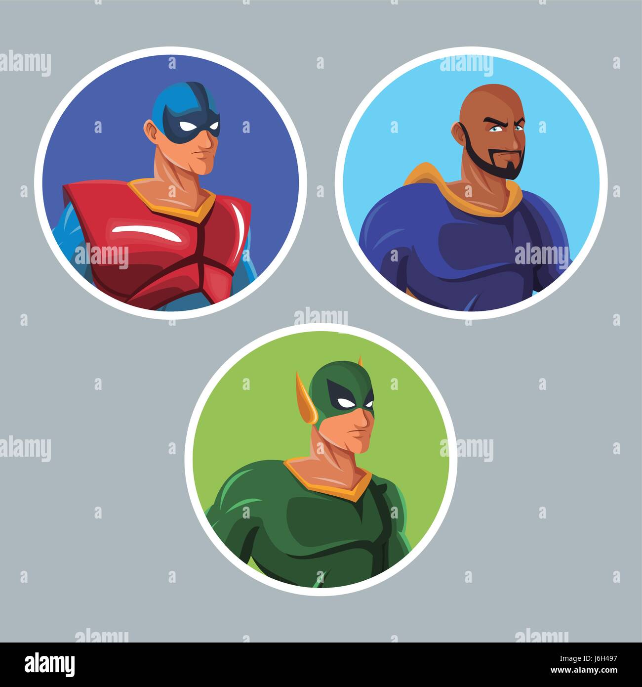 set superhero comic protect avatar icons Stock Vector Image & Art - Alamy