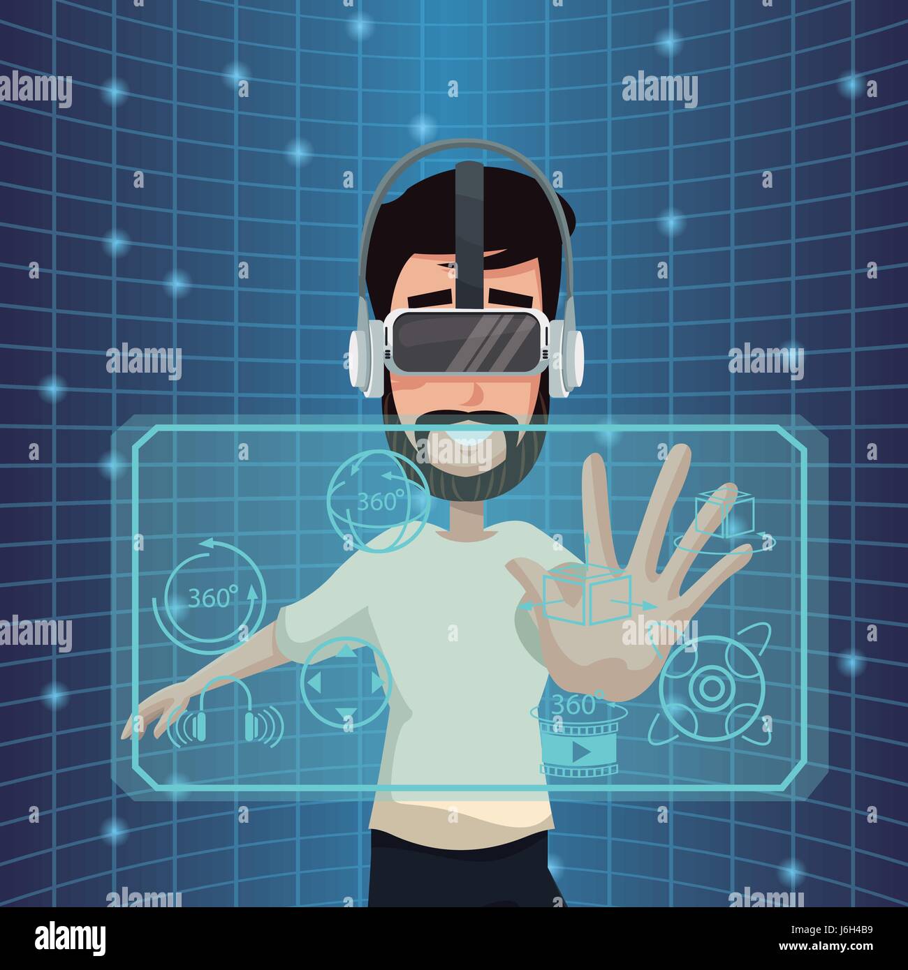 Thoughtful young professional man Stock Vector Images - Alamy