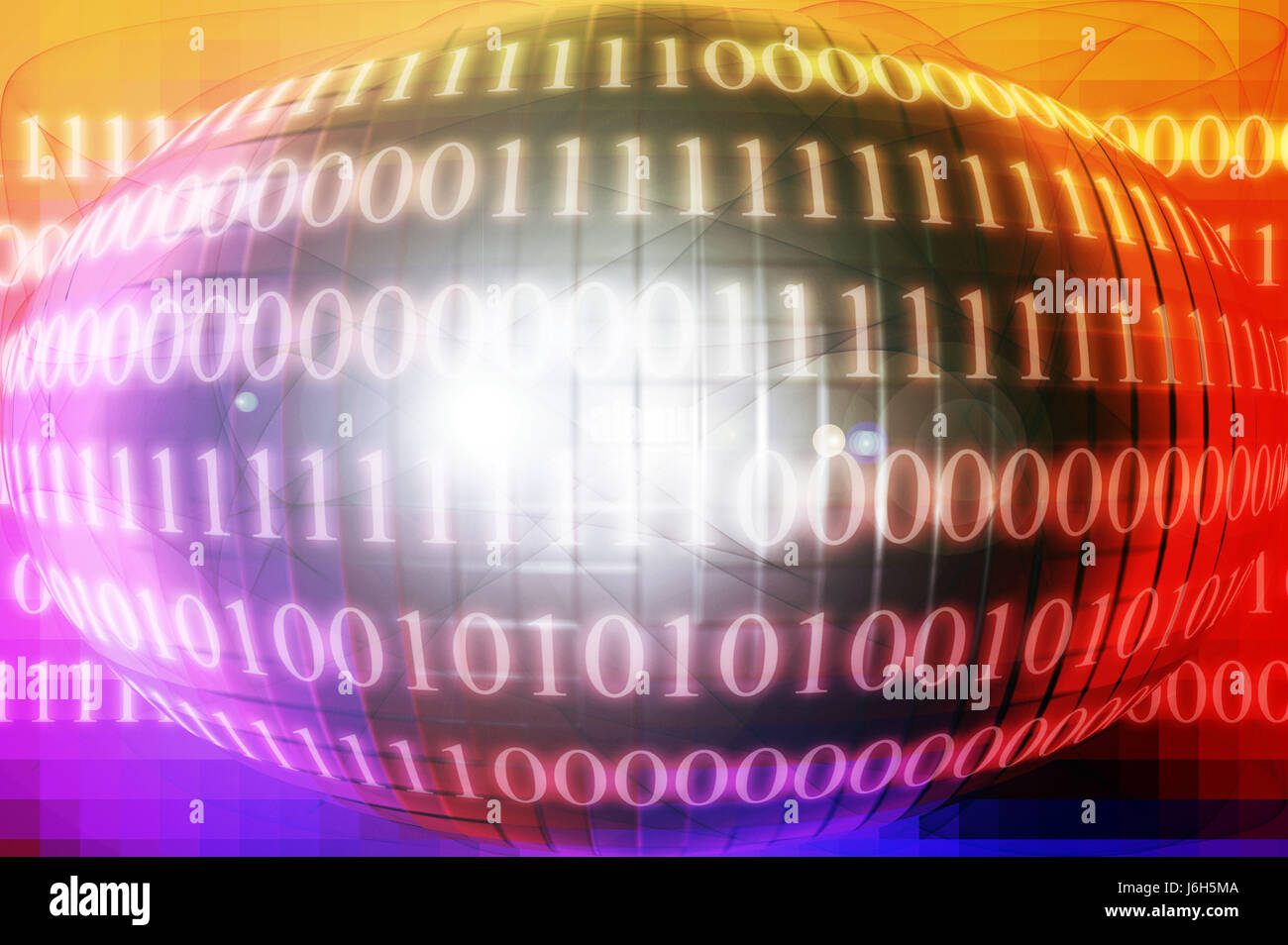 rows of binary digits over an abstract background Stock Photo - Alamy