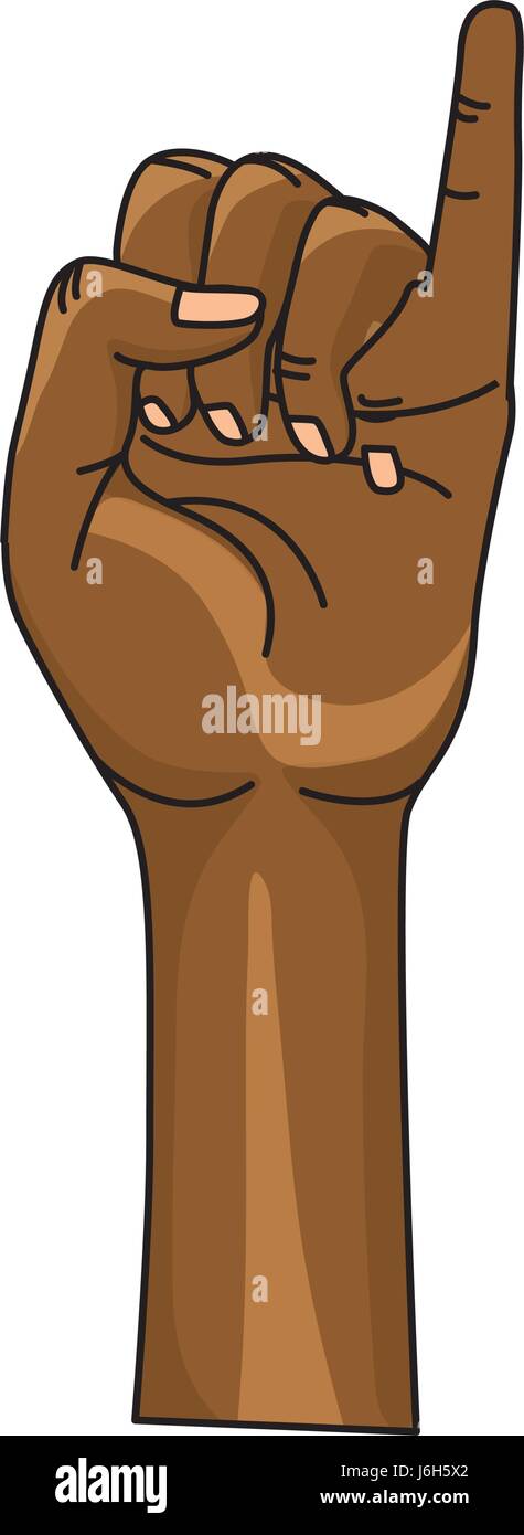 cute hand with pinky up symbol Stock Vector Image & Art - Alamy