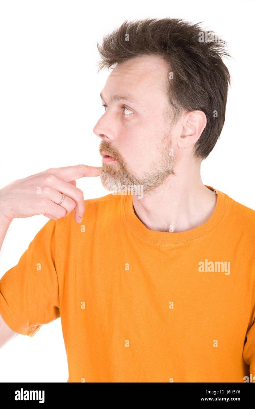 guy profile isolated closeup male masculine face portrait skin person ...