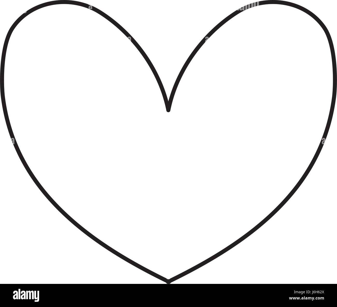 line cute heart to love symbol design Stock Vector Image & Art - Alamy