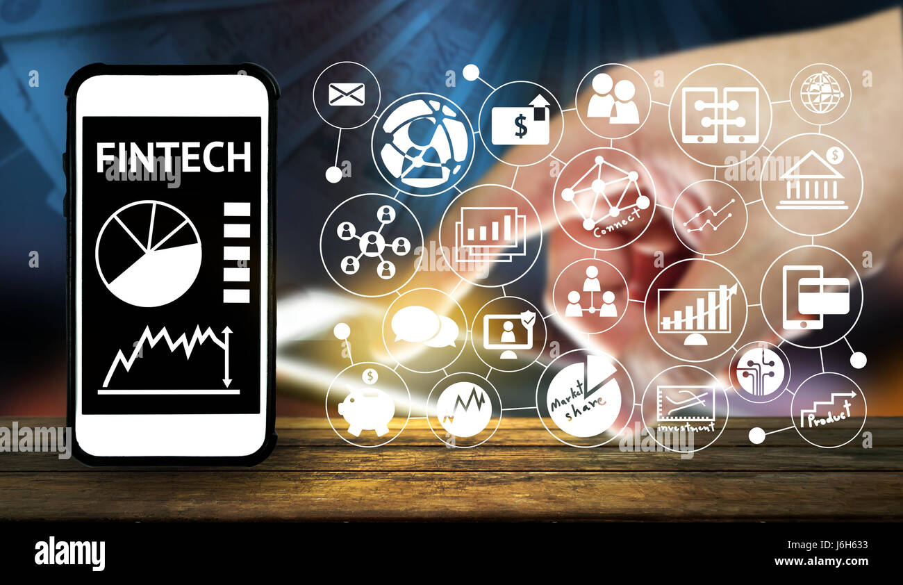 Fintech Investment Financial Internet Technology Concept. icon , smart ...