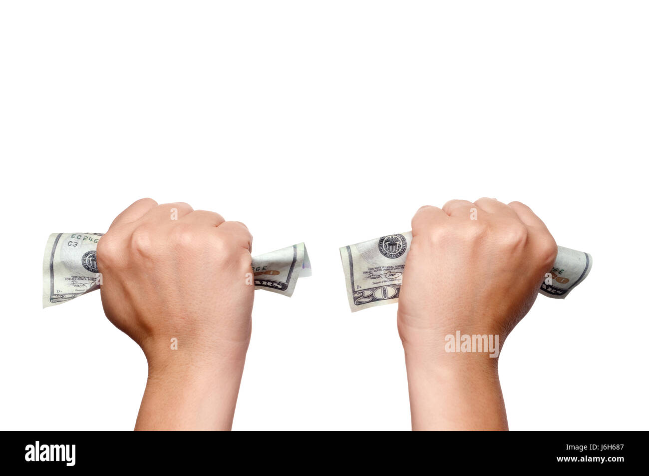 Hand clutching money hi-res stock photography and images - Alamy