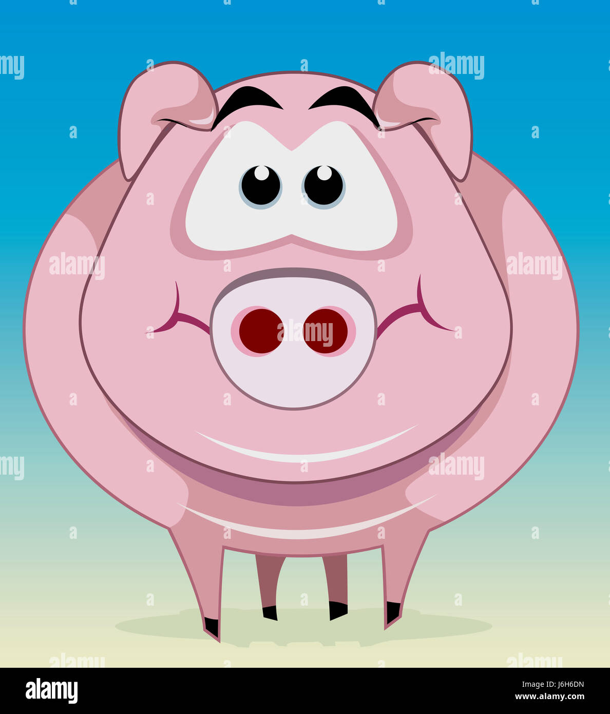 comic pet farm piglet homey domestic meat pig laugh laughs laughing ...