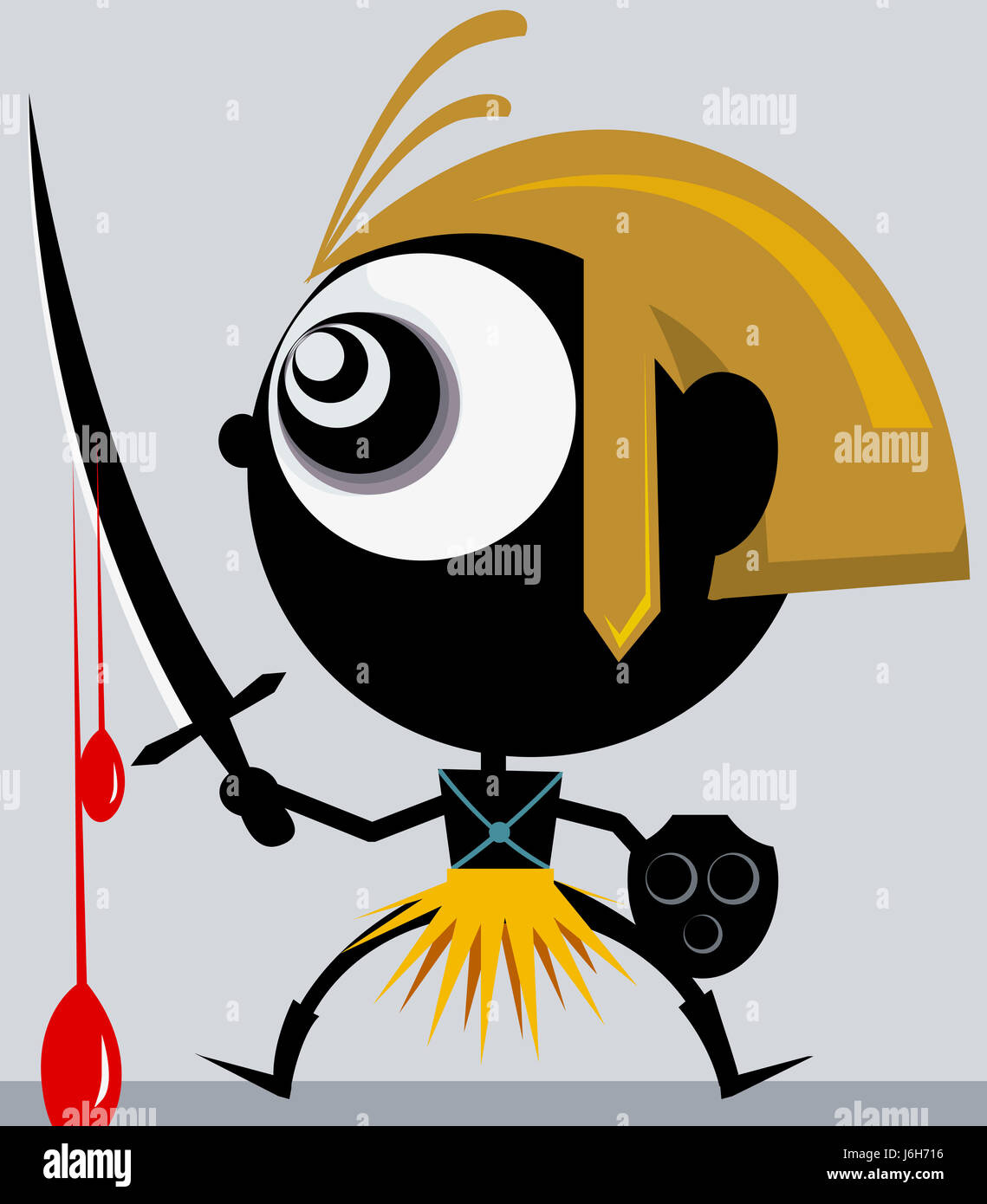 comic humour blood sword arm weapon warrior delighted unambitious ...