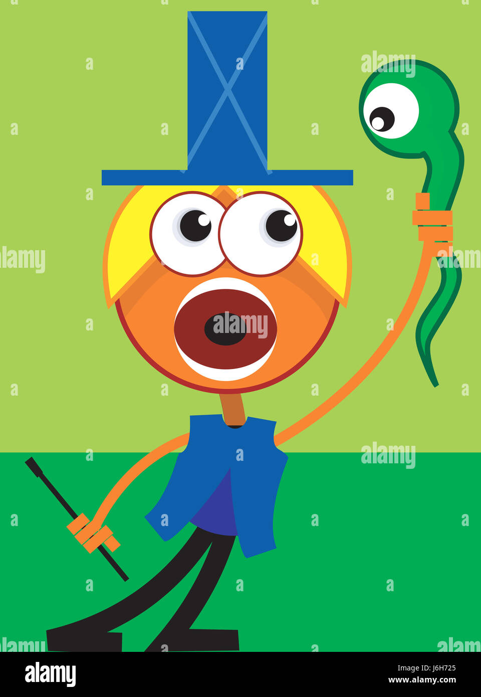 comic toy snake magician magus sorcerer magic rod enthusiasm amusement ...