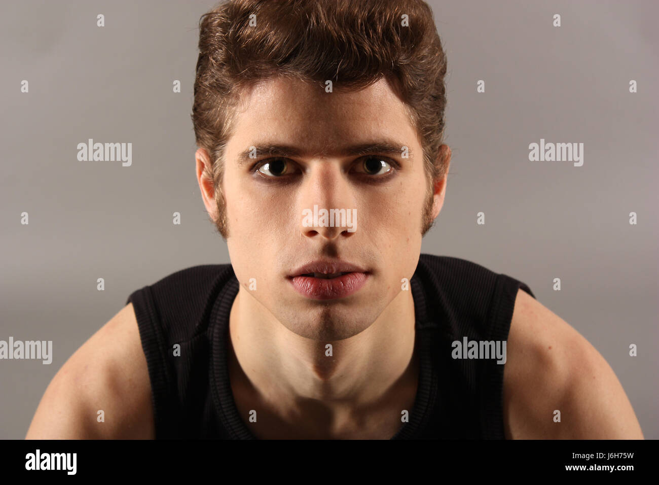 fashion portrait dismal mysterious man dark earnest meditative fashion ...