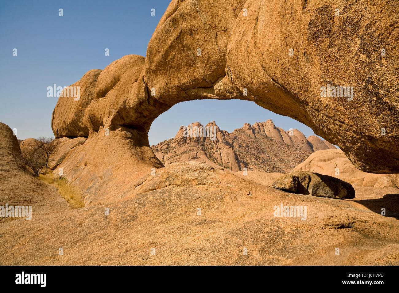 namibia erosion stone desert wasteland africa arc rock wide angle dry ...