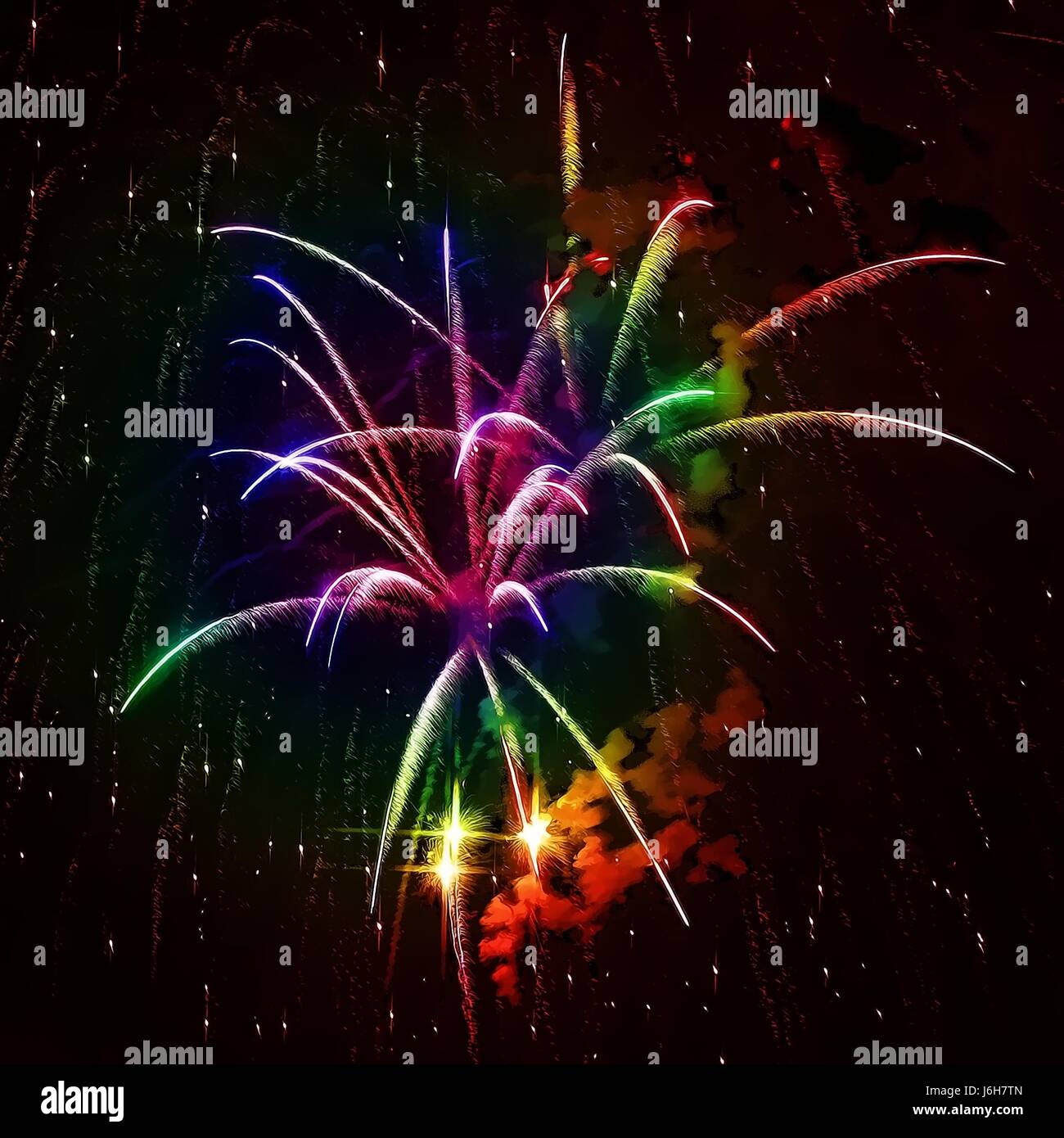 party celebration rainbow pyrotechnics festive explosive firework ...