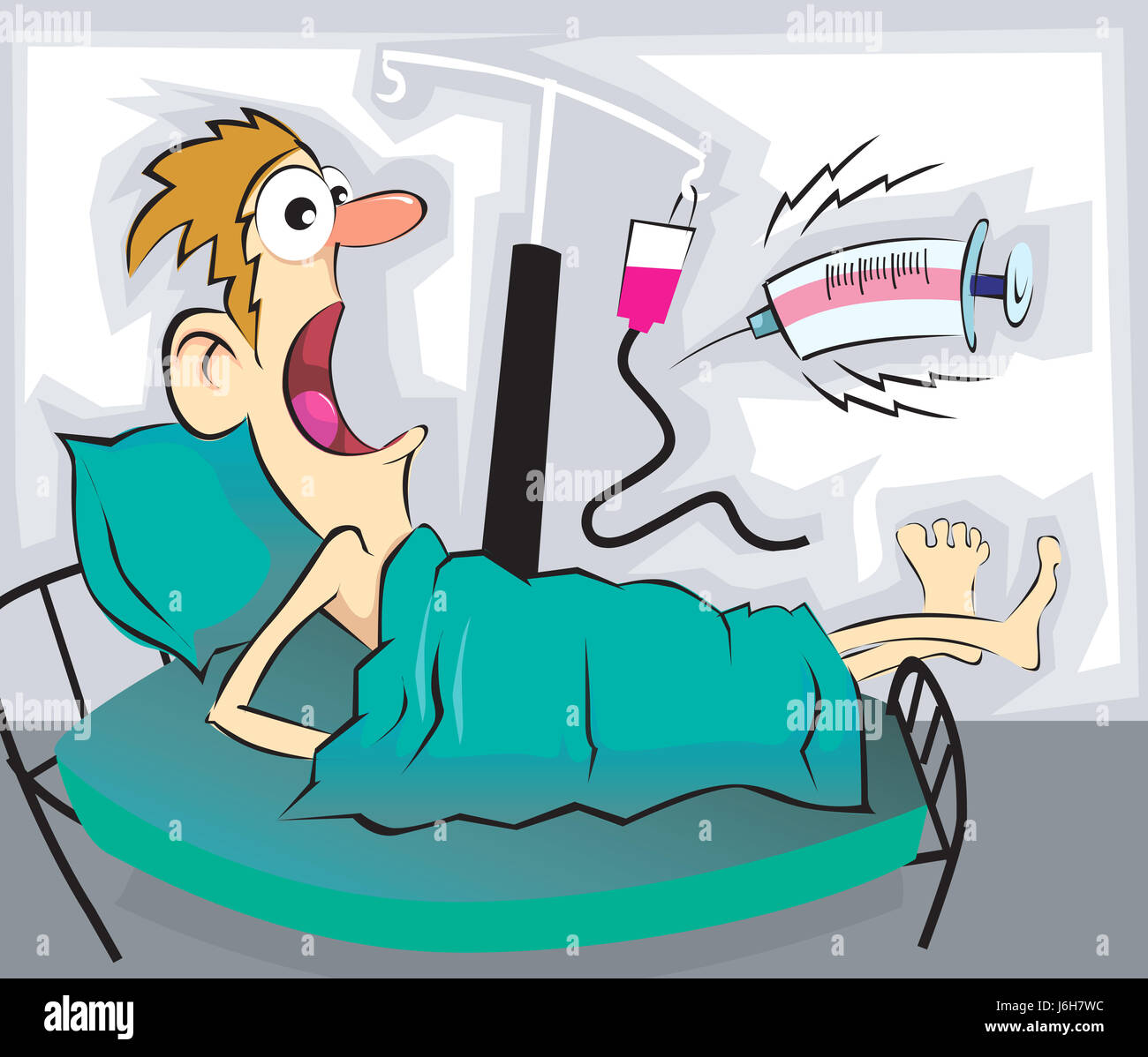 Comic Humour Injection Cartoon Syringe Stock Photos & Comic Humour ...