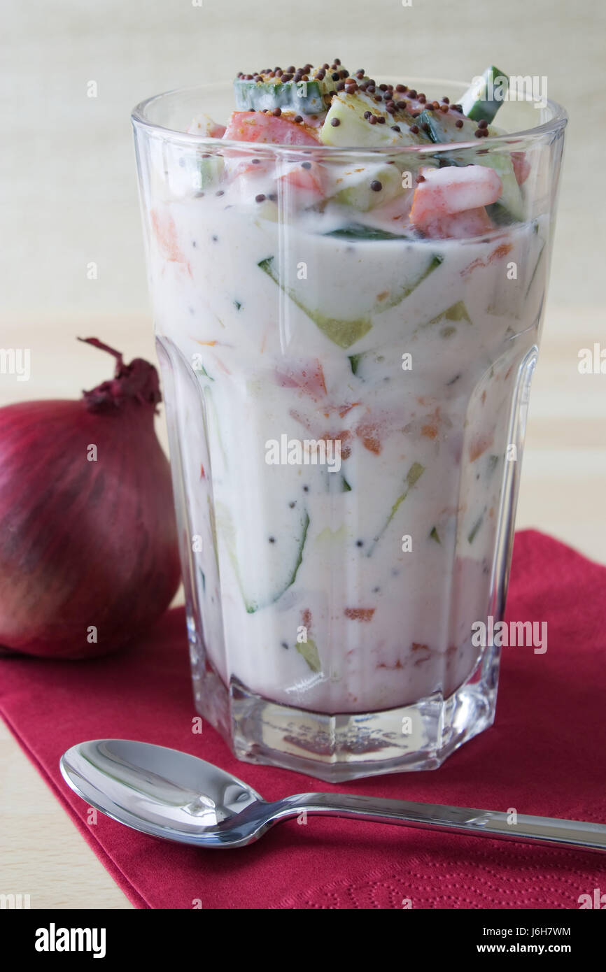 cucumber raita tomatoes Stock Photo - Alamy