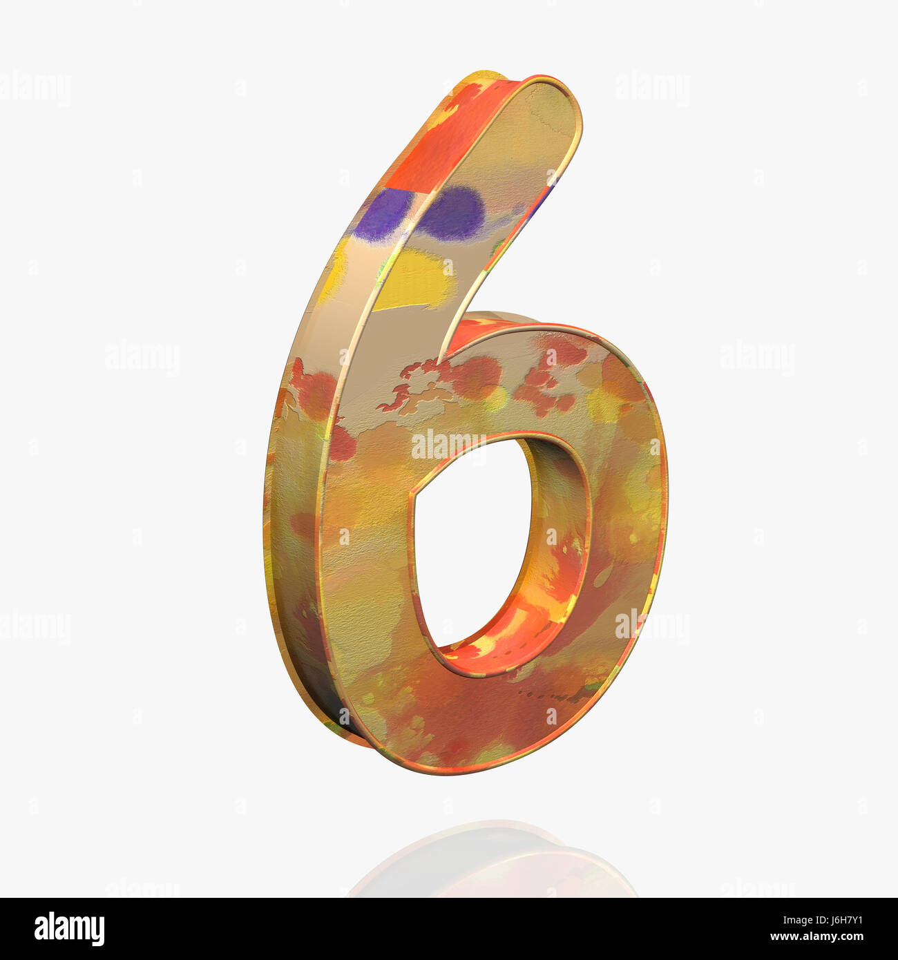 mud relief six number spot blockletters structure blot sign signal ...