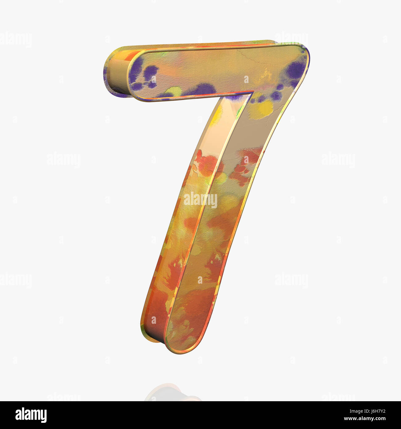 alphabet - grunge - number 7 Stock Photo - Alamy