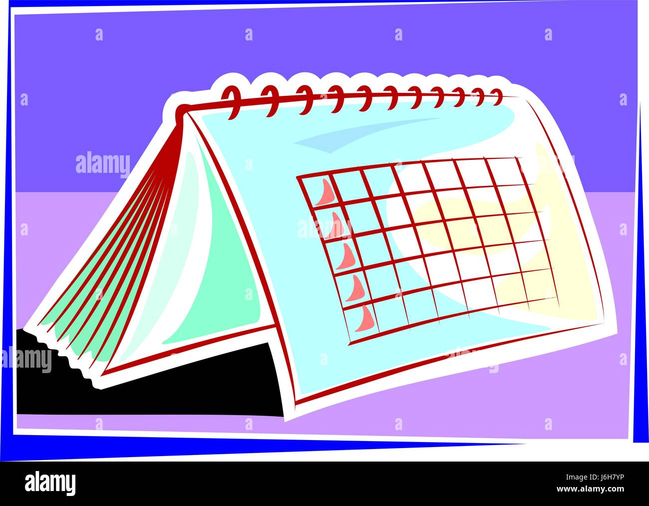 chart spiral planner calender calendar office table turn twirl ...