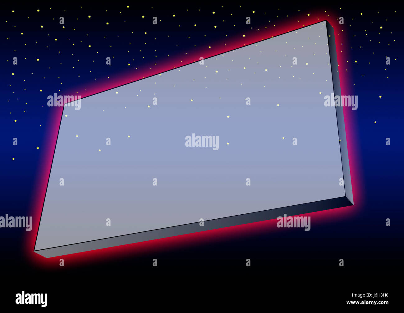 transparent billboard in space Stock Photo - Alamy