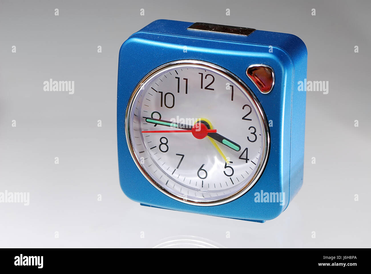 clock date time time indication hour minute second fluorescent blue ...
