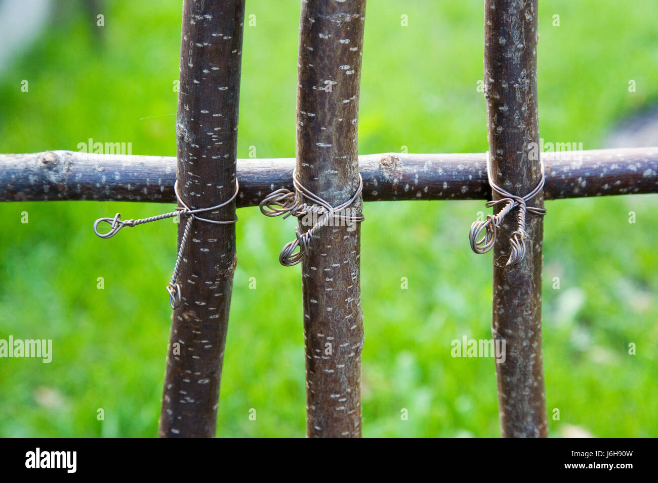 fence bound tied browse wattling garden nostalgia fence connection ...