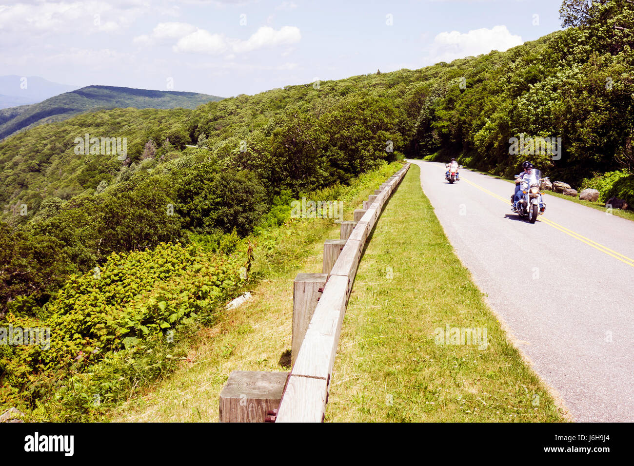 Blue Ridge Parkway Virginia,Appalachian Mountains,roadside,guard ...