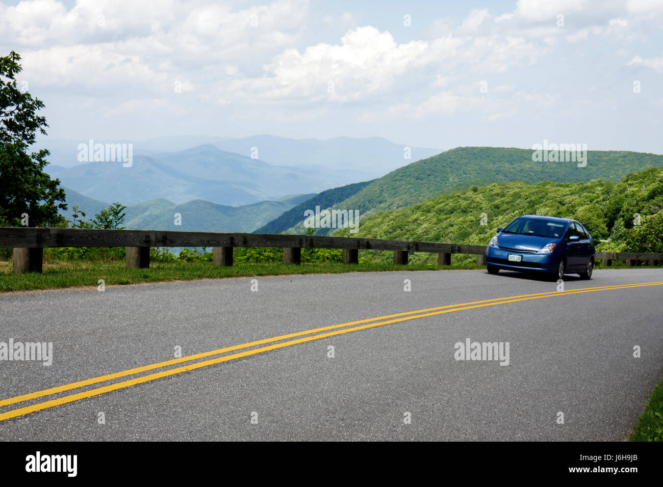 Blue Ridge Parkway Virginia,Appalachian Mountains,roadside,guard ...
