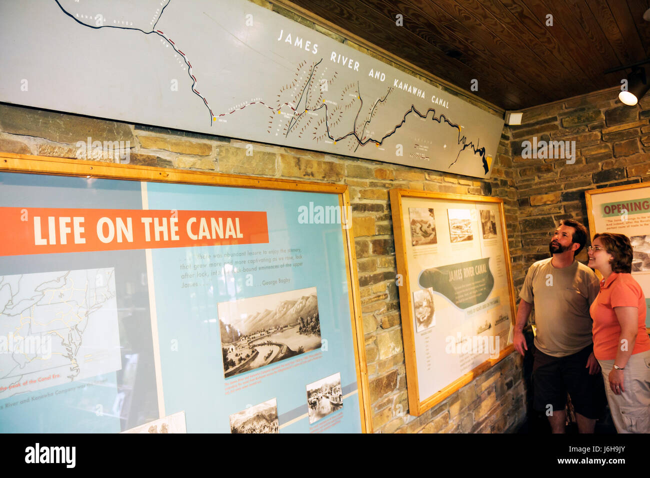 Blue Ridge Parkway Virginia,Appalachian Mountains,James River water and ...