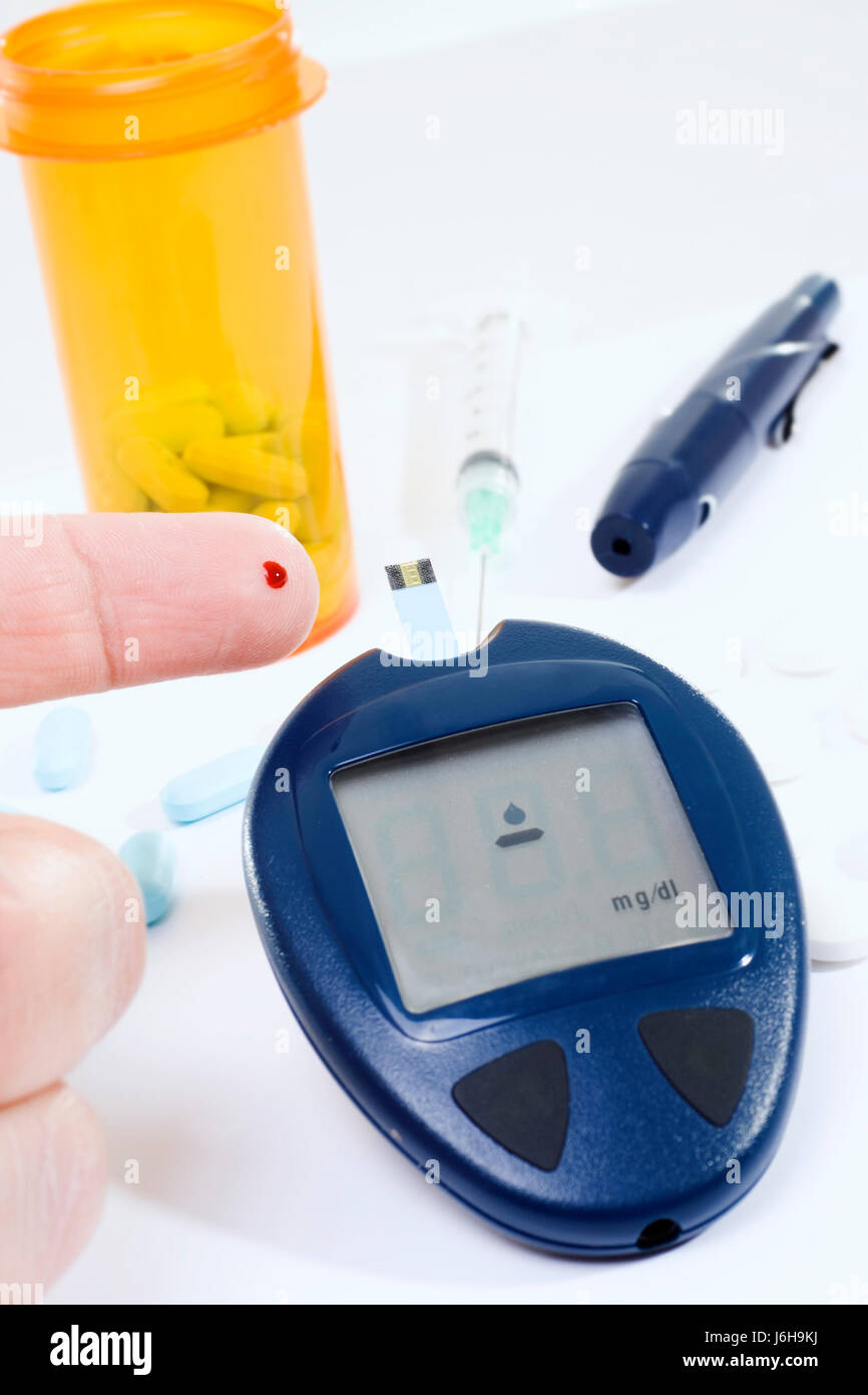 monitor meter dial gauge diabetic diabetes glucose finger health macro ...