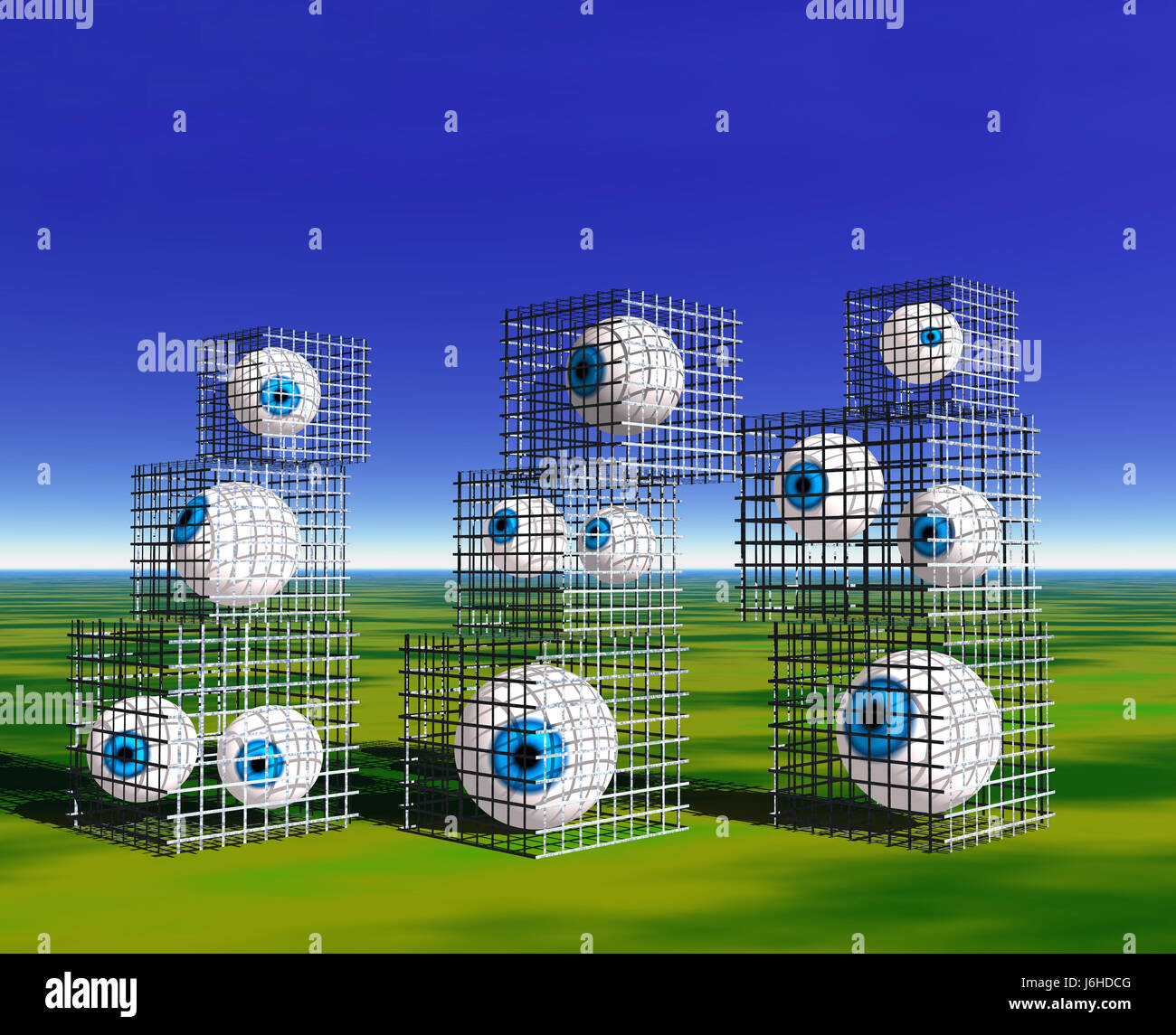 eyes cage cages couples pairs symbolic eyes look glancing see view ...