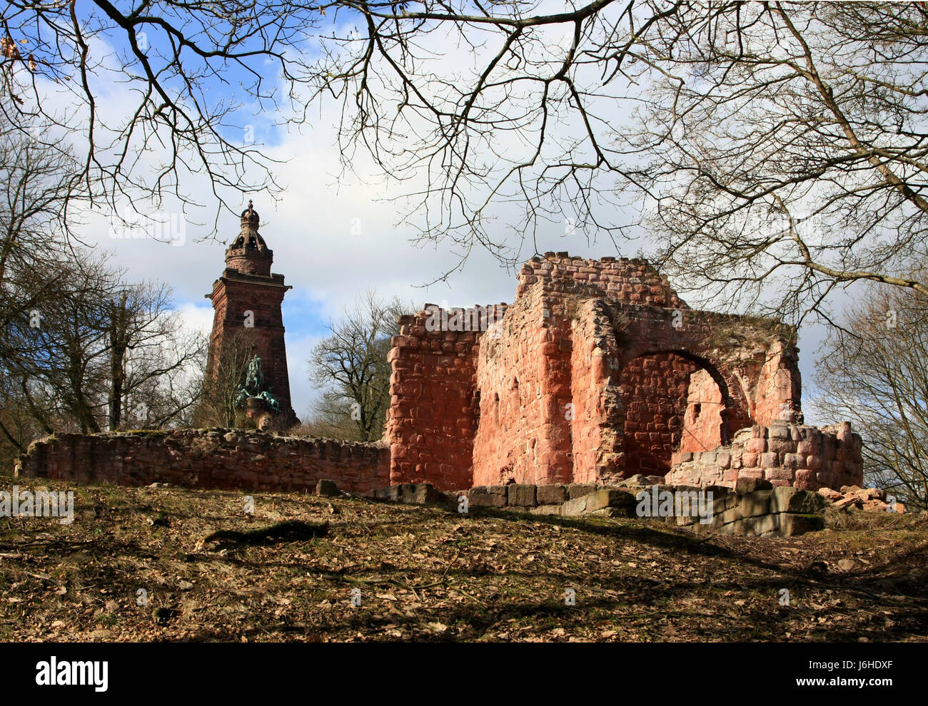 monument thuringia ruins germany german federal republic tower winter ...
