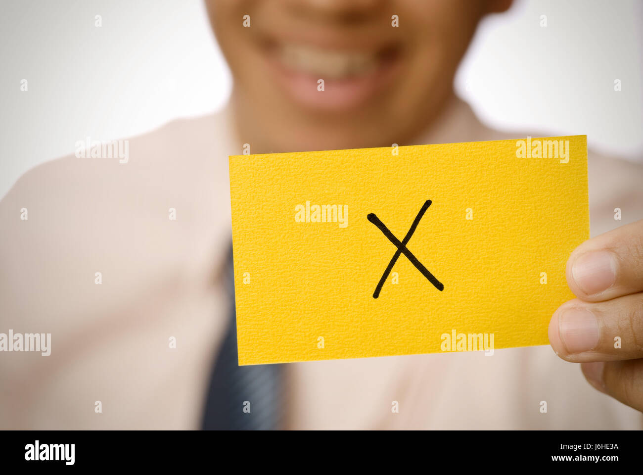 x card businessman business man reject refuse sign adult alphabet asia ...