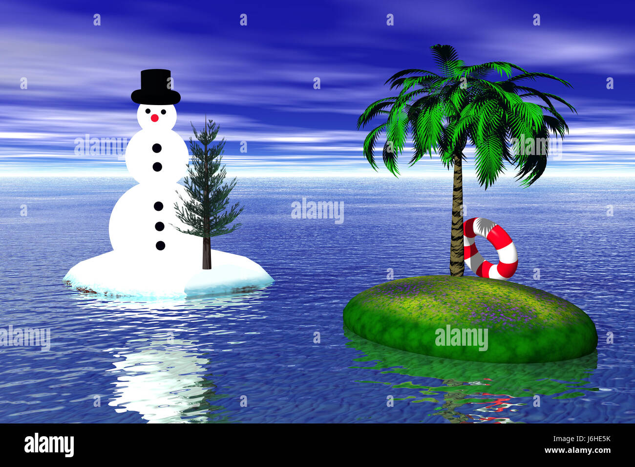 Palm tree snowman hi-res stock photography and images - Alamy