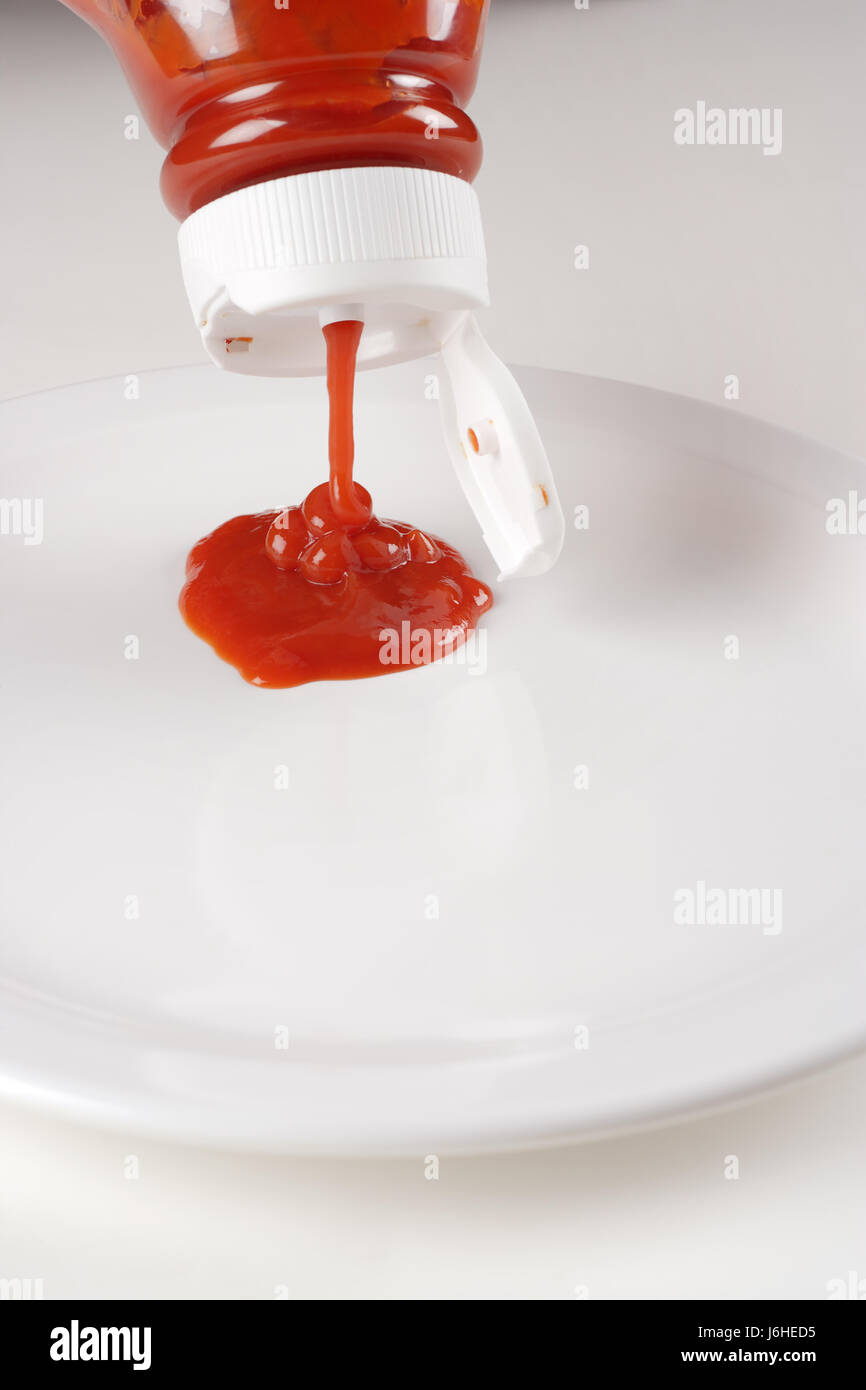 condiment plate bottle squirt drip pour ketchup drop drops seeping ...