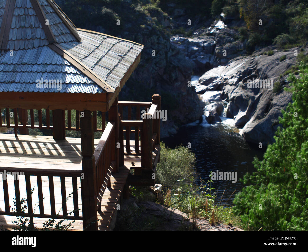 waterfall observation sight view outlook perspective vista panorama ...