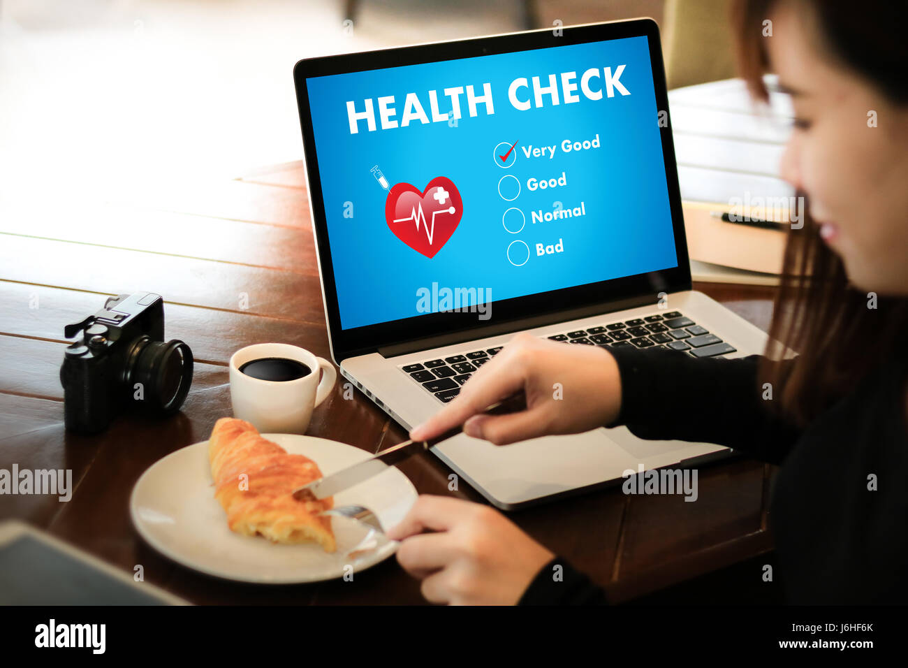 Digital Health Check Healthcare Concept doctor working with computer ...