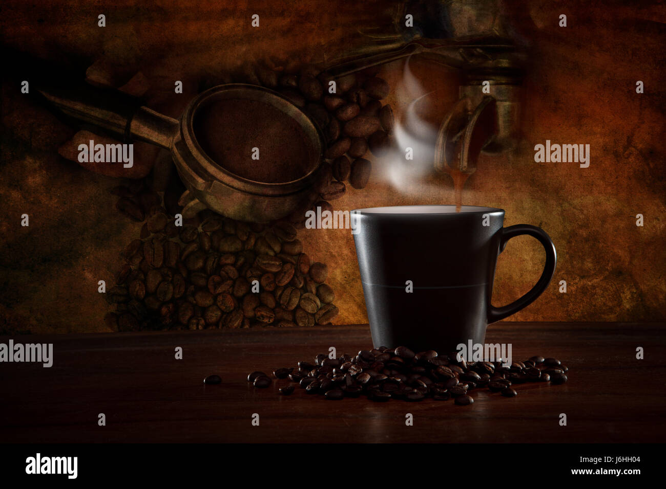coffee scene with coffee making equipment use for multipurpose Stock ...