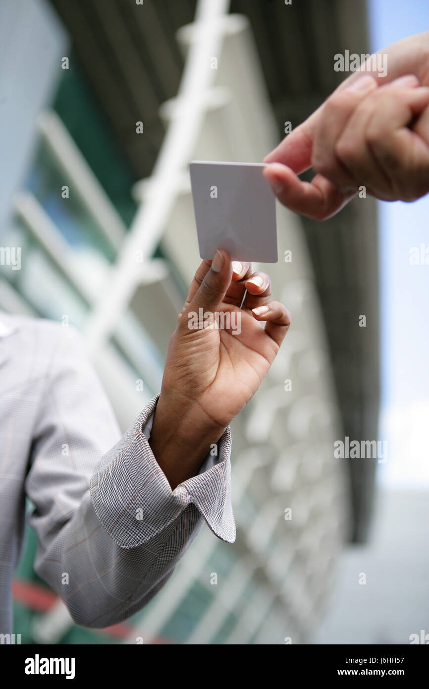 interchange exchanging present hand hands businesswoman career woman ...