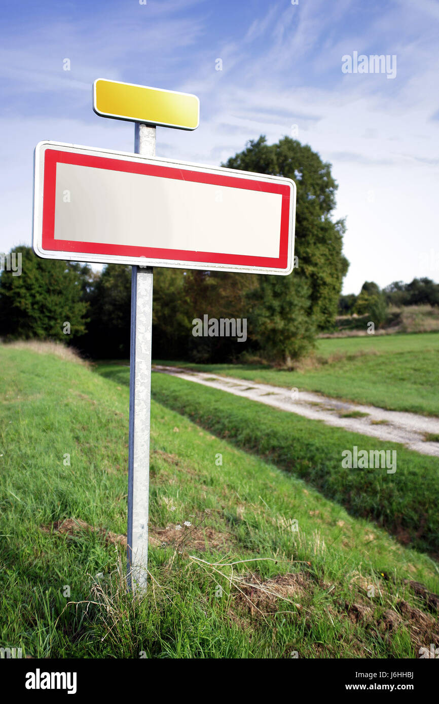 rectangular,road sign,billboard message Stock Photo - Alamy