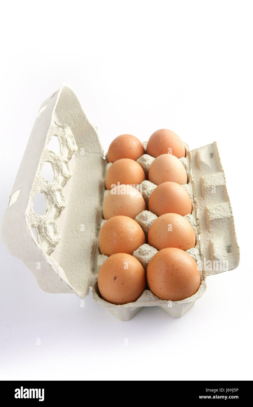 vertical,ten,protein,egg box,box 10,white background Stock Photo - Alamy