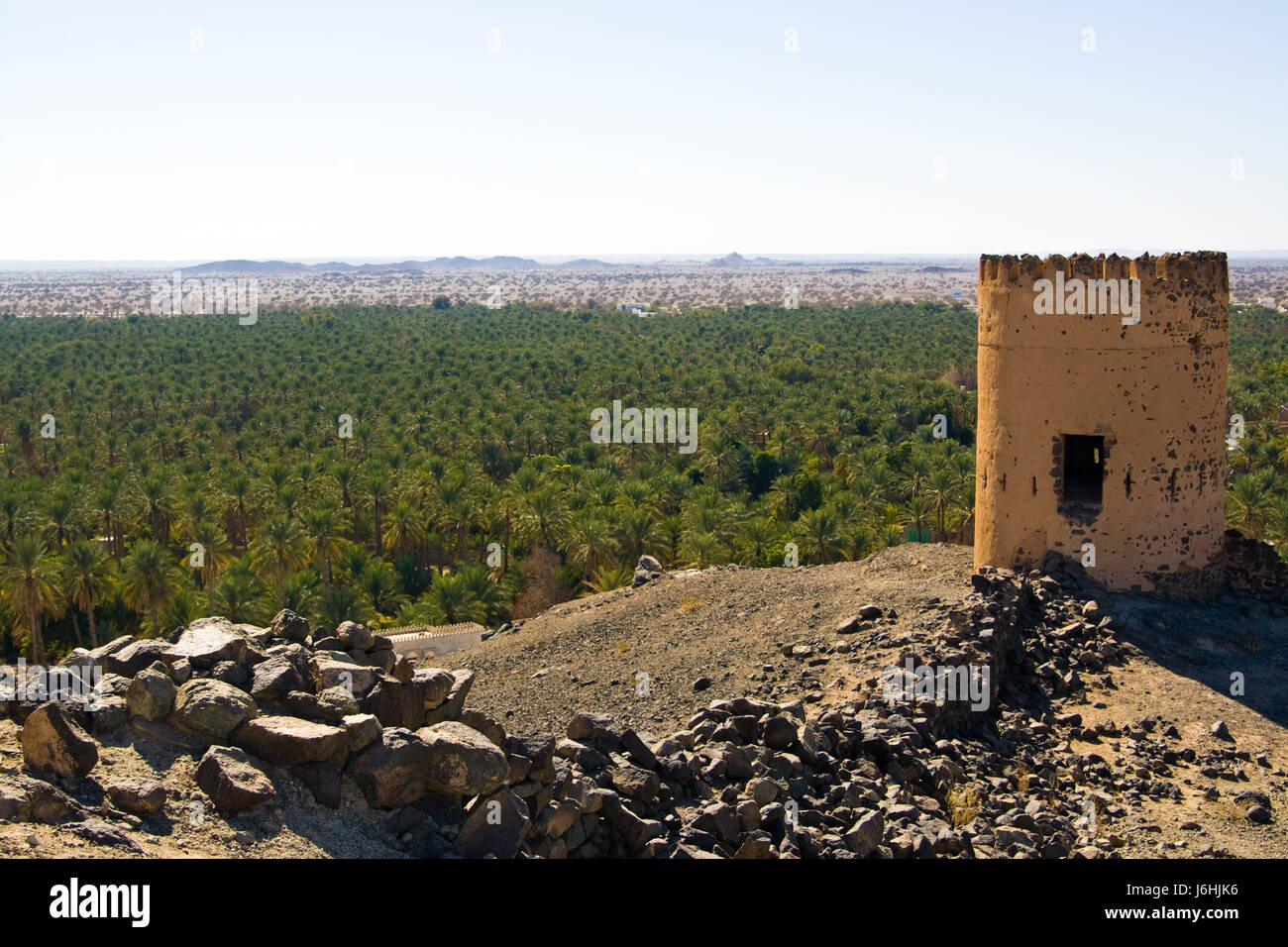 tower desert wasteland oasis arabia watchtower oman mountain blue tower ...