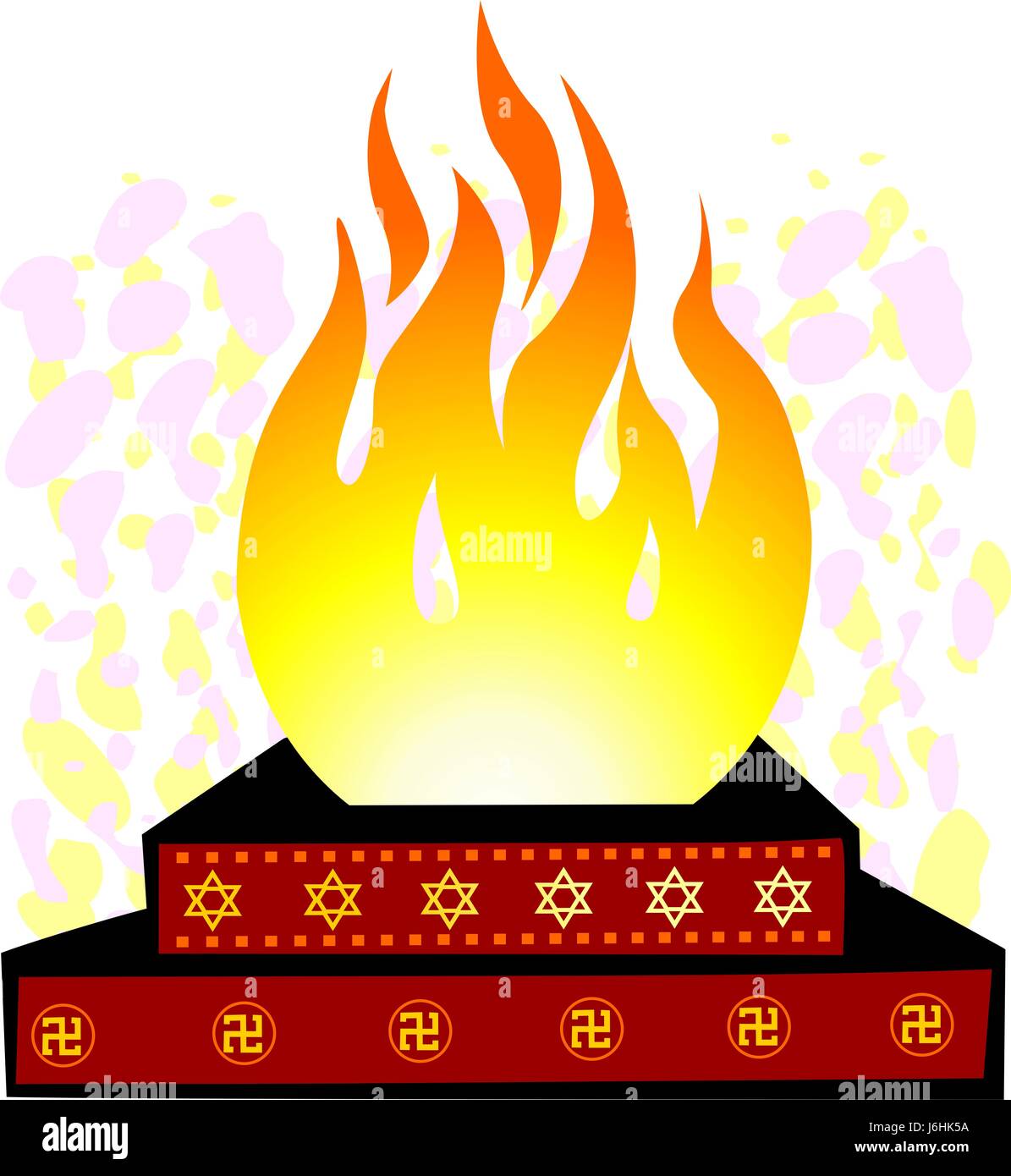 temple culture elephant flame flames belief fire conflagration peace ...