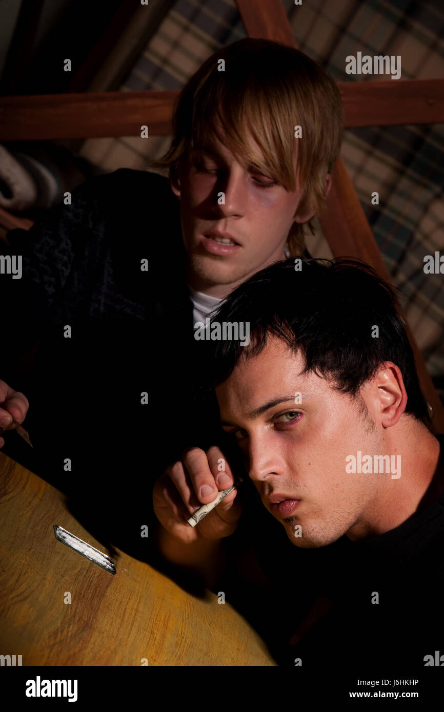 Lines of cocaine, razor blade hi-res stock photography and images - Alamy