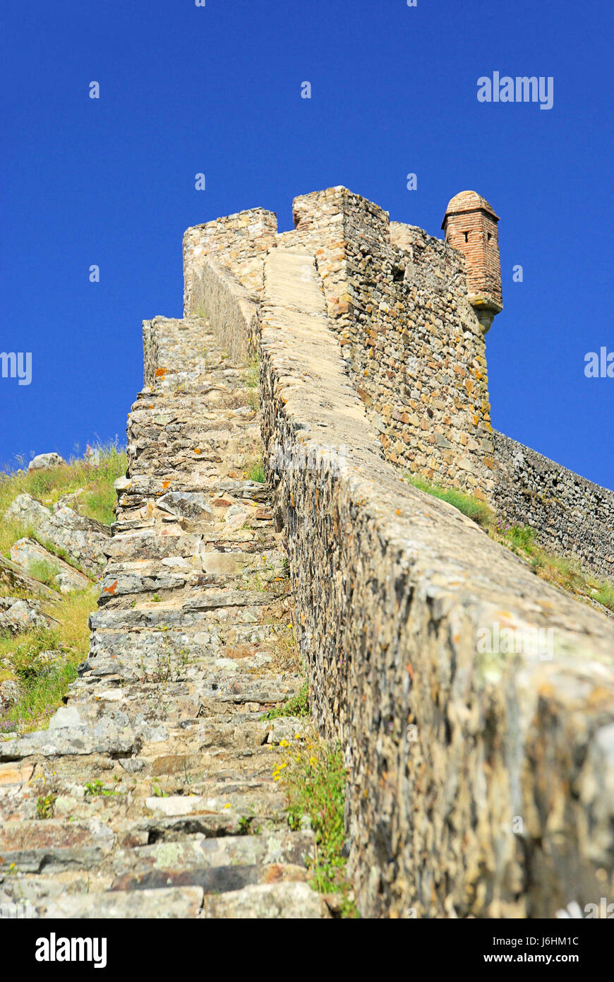 portugal castle chateau tower historical stone europe rock wall ...
