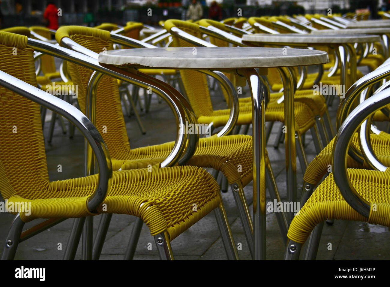 row university table chair yellow line break rest pause perspective ...
