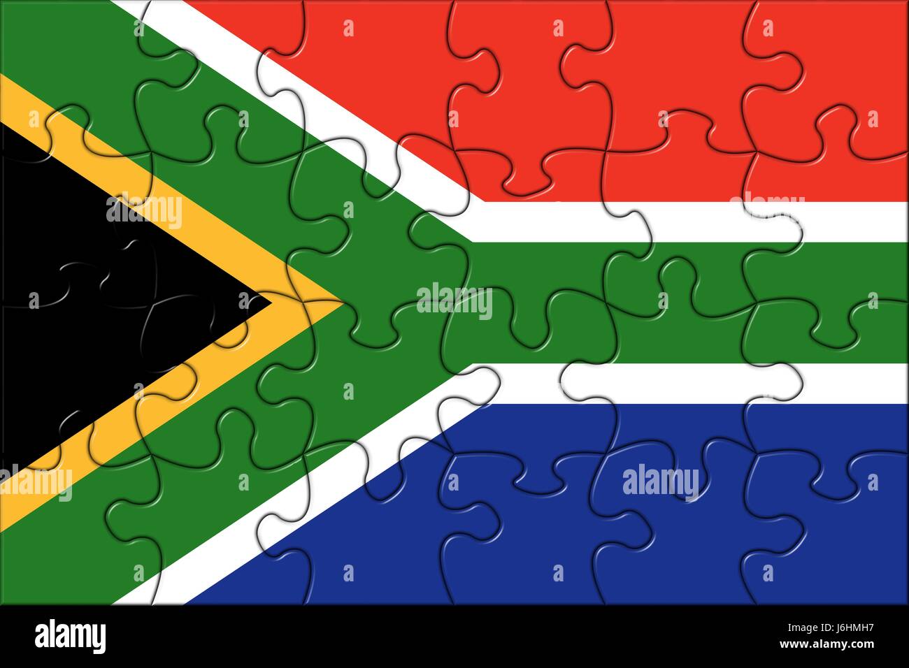 puzzle flag south africa Stock Photo - Alamy