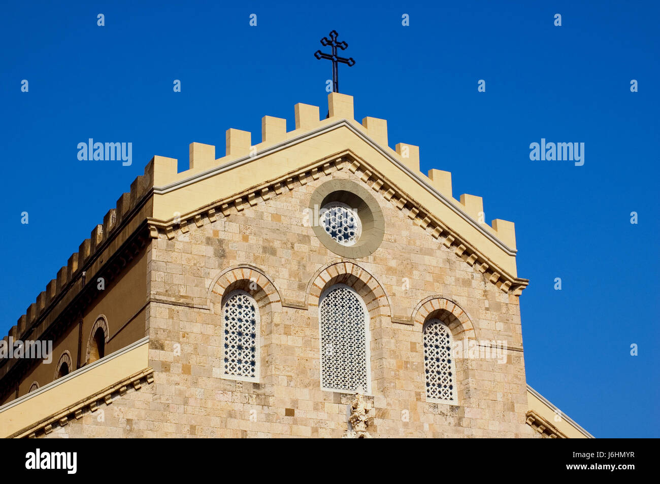 blue historical church art cathedral tourism europe facade style of ...