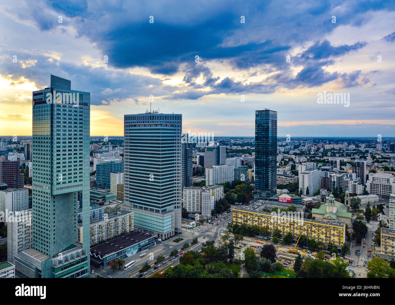 Warsaw aerial hi-res stock photography and images - Alamy