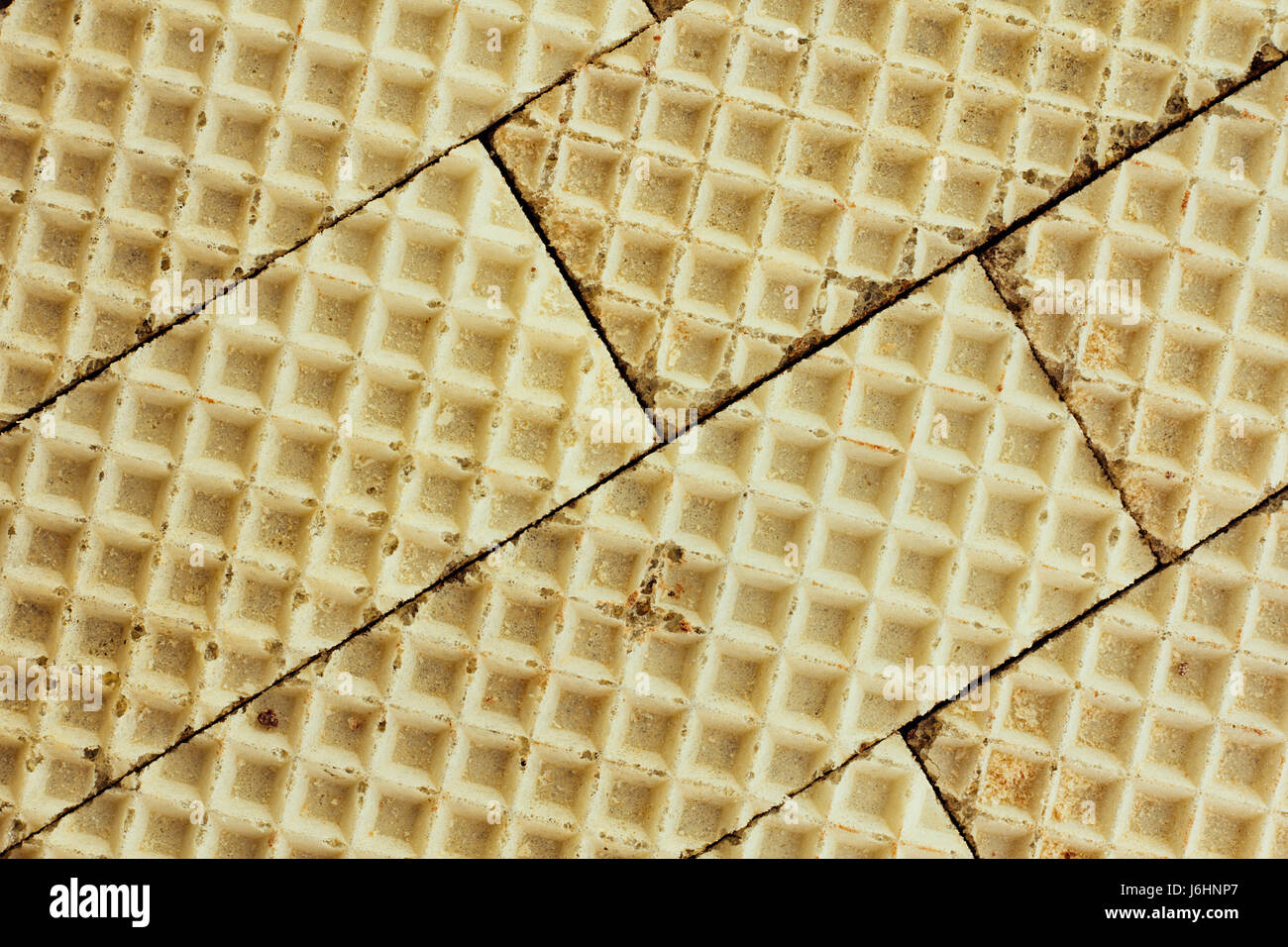 Sandwiched wafers on the table top view background selective focus ...