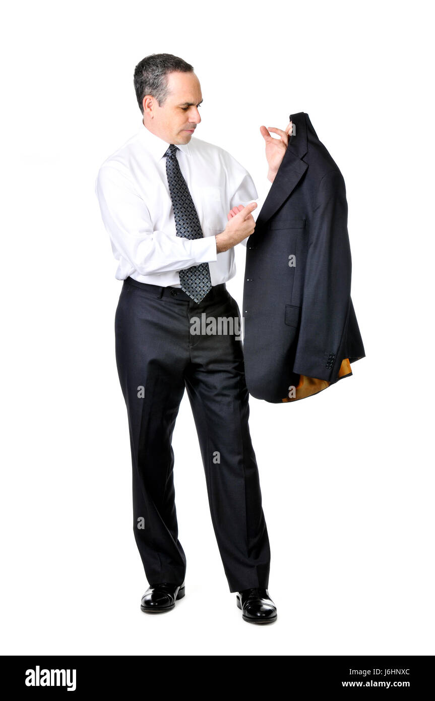 business man businessman jacket possession holding brushing brush suit ...