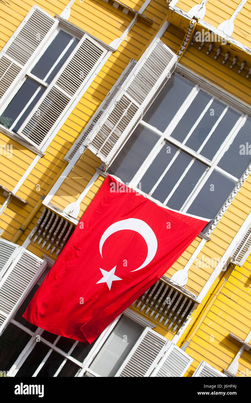asia flag turkey middle east istanbul windows window building facade ...